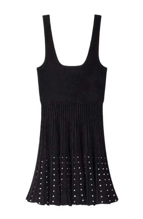 Sandro Short Rhinestone Embellished Dress