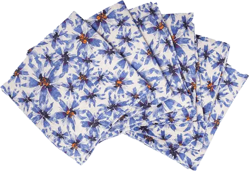 SOPHIE WILLIAMSON DESIGN 6 Organic Linen Napkins - Blue Harem