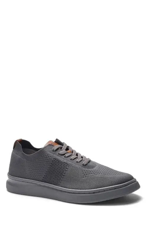 A. VEER Stride Knit Lace-up Sneakers - Grey Leather