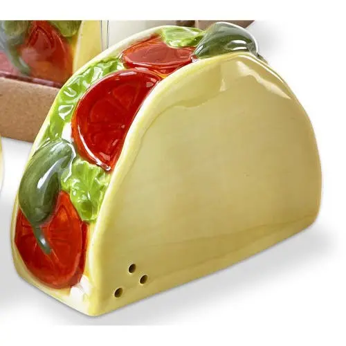 TAG Taco Ceramic Decorative Salt And Pepper Shaker Set