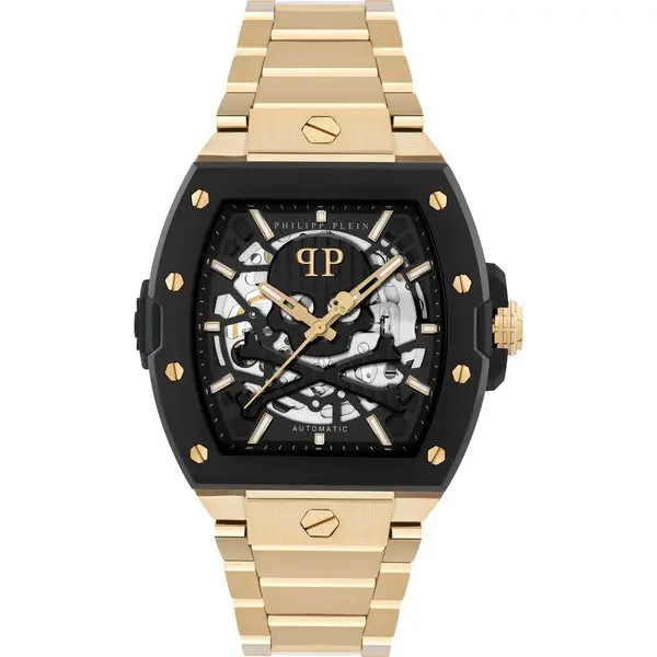 Philipp Plein The $keleton 2.0 Automatic Goldtone Bracelet Watch - Ip Yellow Gold