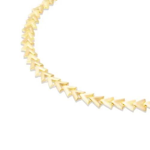 CAMPBELL + CHARLOTTE Spark Chevron Link Necklace - Gold
