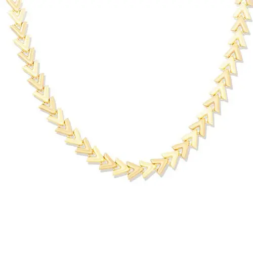 CAMPBELL + CHARLOTTE Spark Chevron Link Necklace - Gold