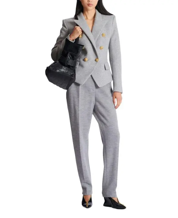 Balmain Tailored Cotton Knit Trousers