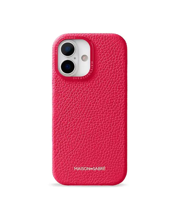MAISON DE SABRE Leather Phone Case - Shibuya Fuchsia