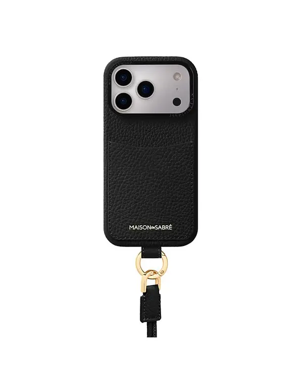 MAISON DE SABRE Sling Phone Case - Black Caviar