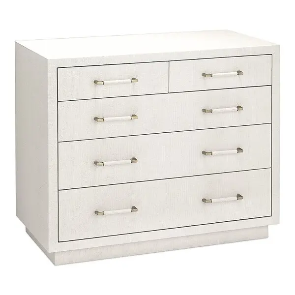 INTERLUDE HOME Taylor 5 Drawer Chest - White