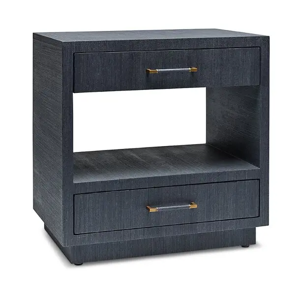 INTERLUDE HOME Taylor Bedside Chest - Navy