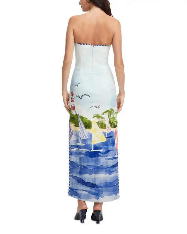 LEO LIN Ava Bustier Maxi Dress - Nautical