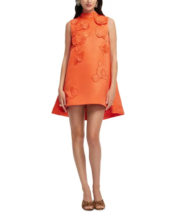 chinese dress ladies Fallon Appliqu Floral Mini Dress