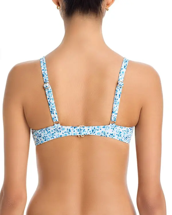 Aqua Underwire Bikini Top - White Multi