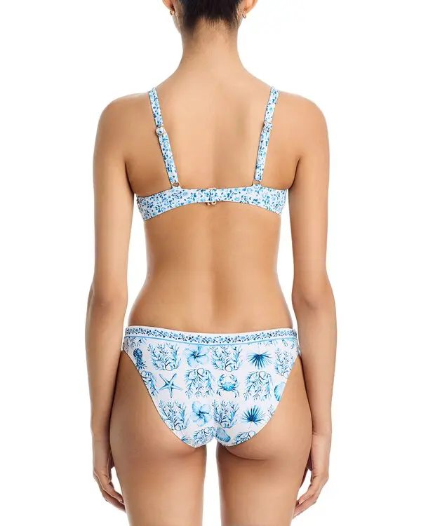 Aqua Underwire Bikini Top - White Multi