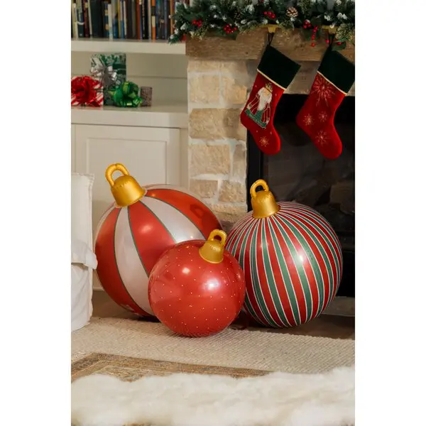 FUNBOY Light Up Inflatable Ornaments, Set Of 3