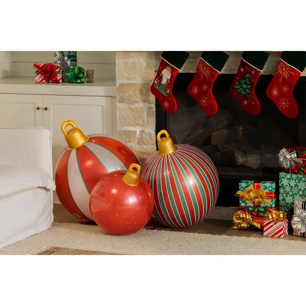 FUNBOY Light Up Inflatable Ornaments, Set Of 3