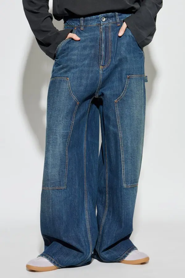 MAISON MARGIELA Vintage-effect Wide Leg Jeans - Blue