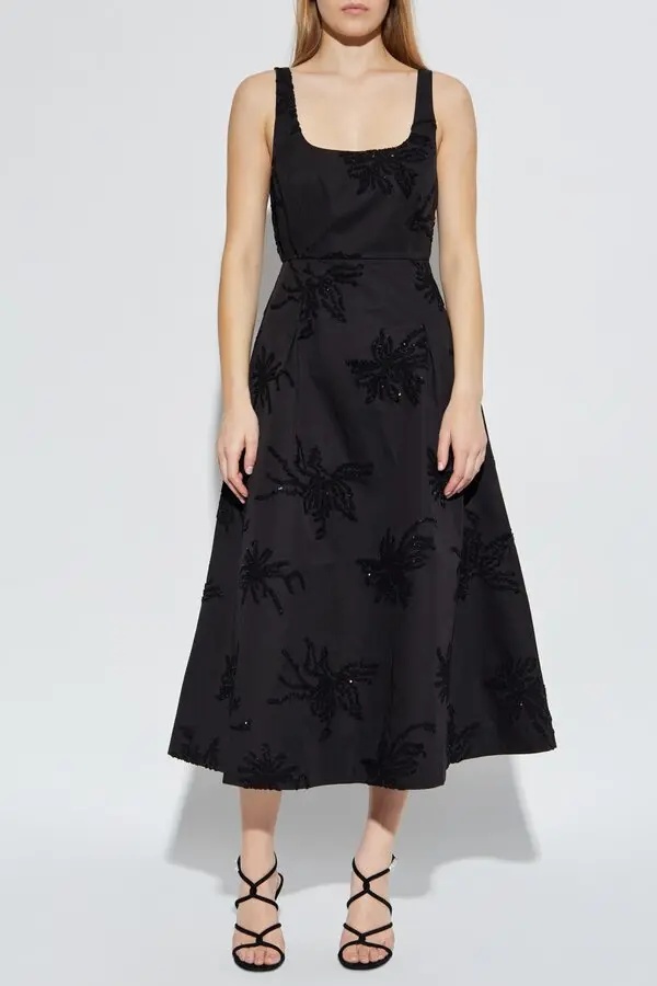 Munthe Midi Dress With Bead And Sequin Appliqués