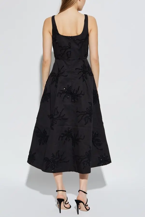 Munthe Midi Dress With Bead And Sequin Appliqués