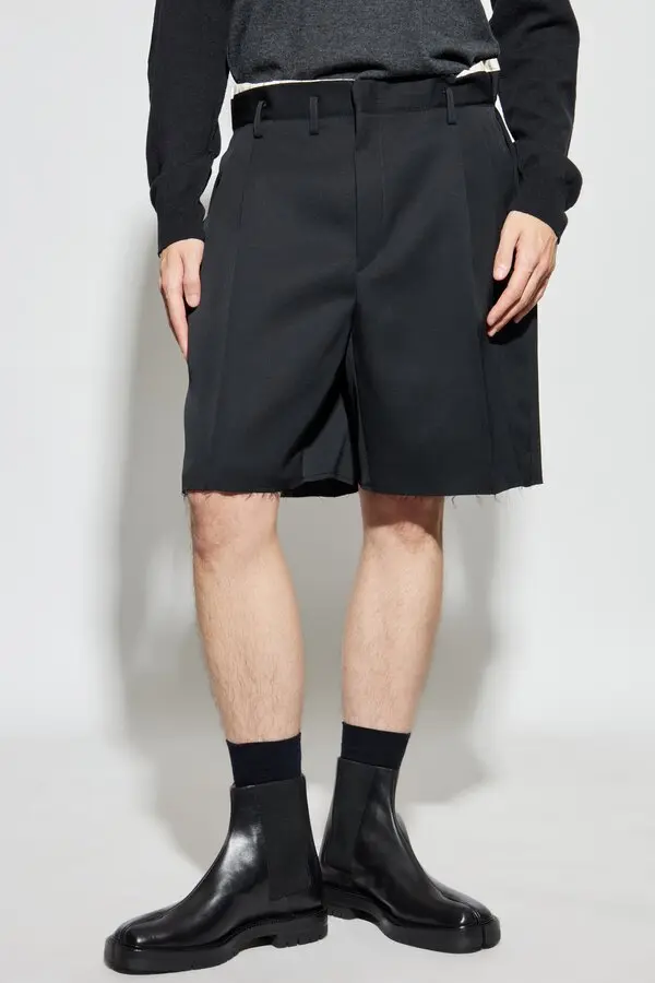 MAISON MARGIELA Vintage-effect Wool Shorts