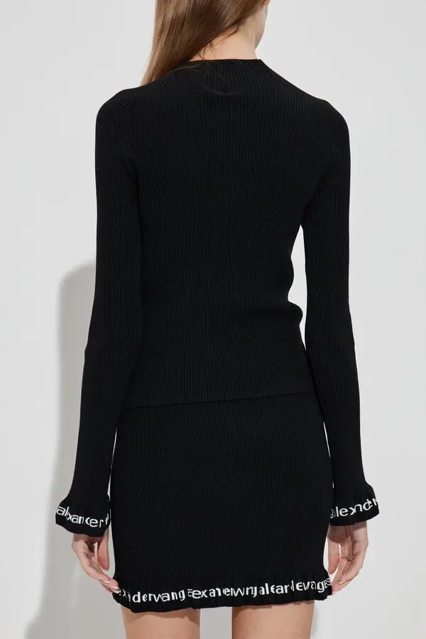 Alexander Wang Fitted Top With Stand-up Collar