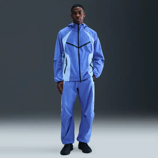 Nike Tech Dri-fit Woven Color-block Oversized Pants - Blue
