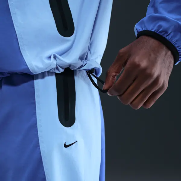 Nike Tech Dri-fit Woven Color-block Windrunner Loose Jacket - Blue