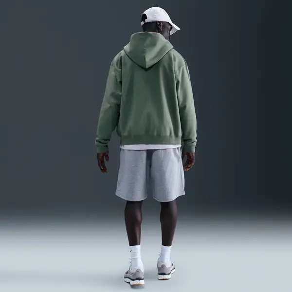 Nike Solo Swoosh Full-zip Fleece Hoodie - Grey