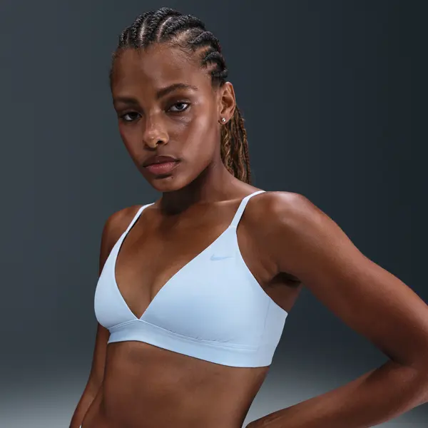 Nike Form Light-support Non-padded Triangle Sports Bra - Blue