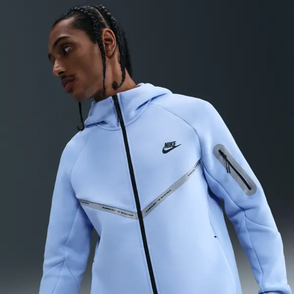 Nike Tech Fleece Windrunner Jacket With Reflective Accents - Blue