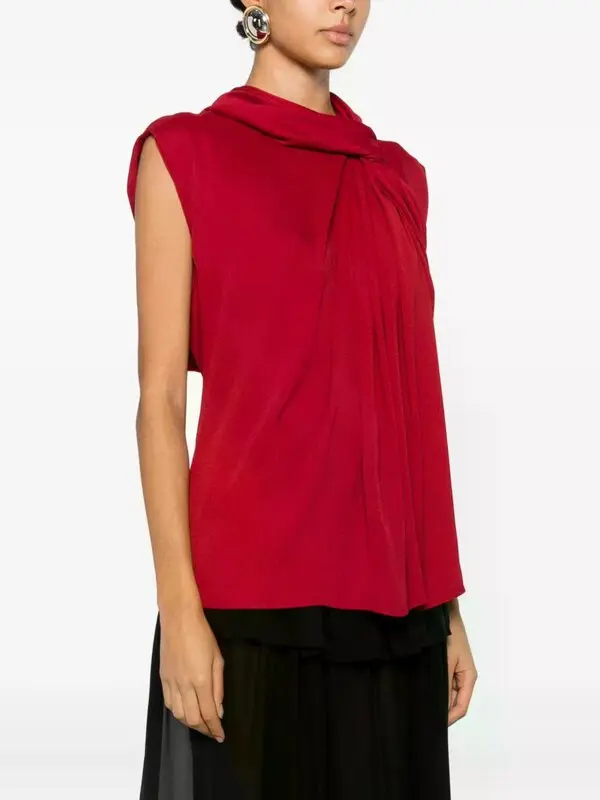 LANVIN Draped Sleeveless Blouse