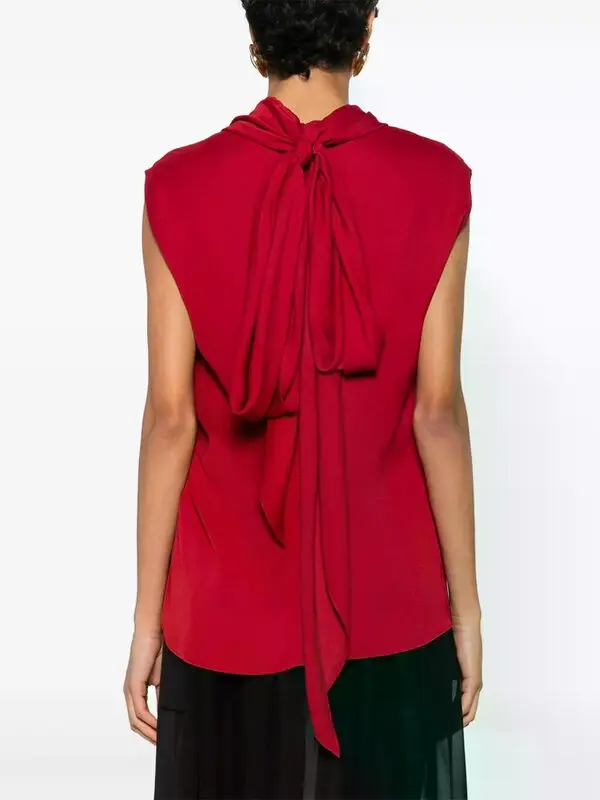 LANVIN Draped Sleeveless Blouse
