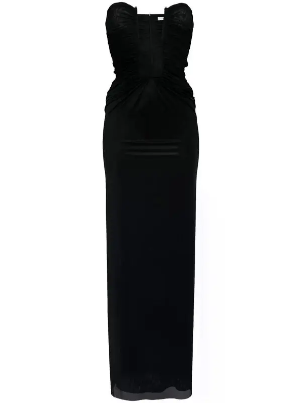 Christopher Esber Plunge Strapless Maxi Dress