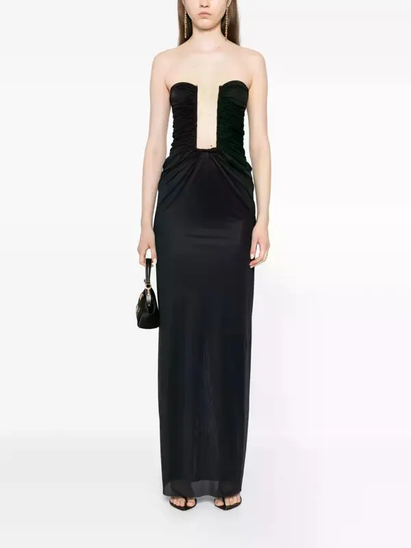 Christopher Esber Plunge Strapless Maxi Dress