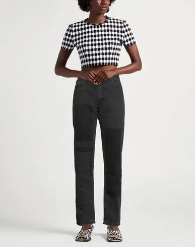 8PM Cotton Paneled Tapered Jeans
