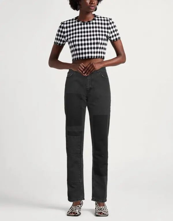 8PM Cotton Paneled Tapered Jeans