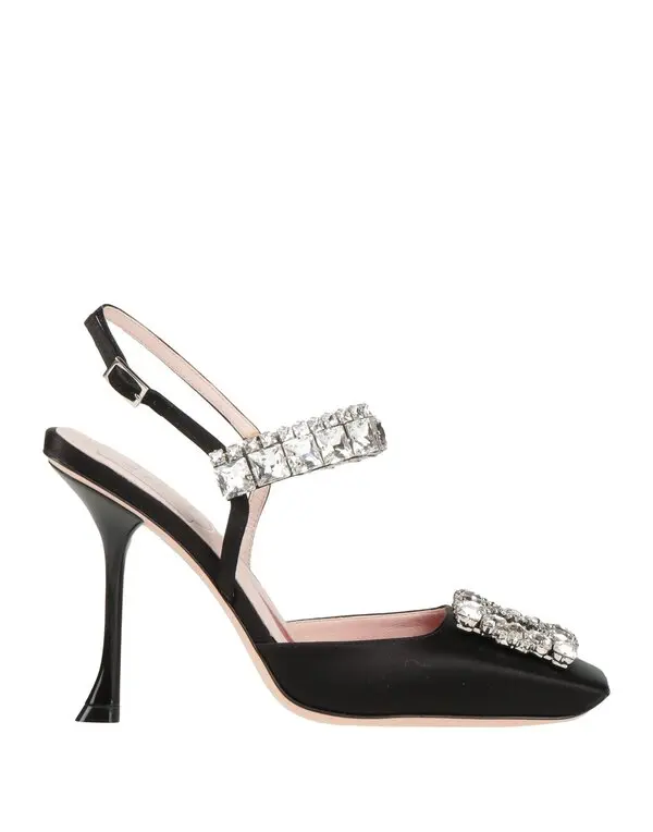 ROGER VIVIER Pumps With Appliqués And Crystals - Black