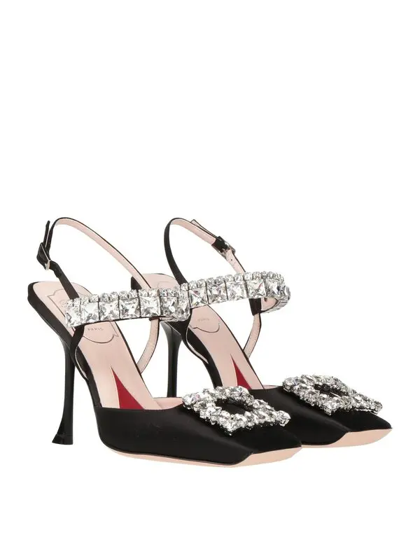 ROGER VIVIER Pumps With Appliqués And Crystals - Black