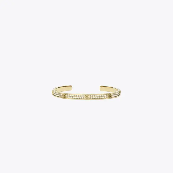 Tory Burch Icon Pavé Cuff - Tory Gold/crystal