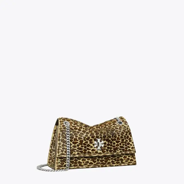 Tory Burch Mini Kira Turnlock Calf Hair Shoulder Bag