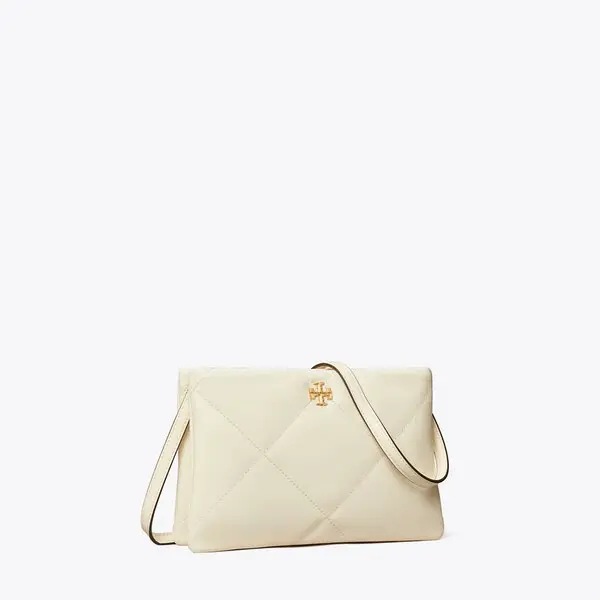 Tory Burch Kira Diamond Quilt Crossbody Bag - Warm White