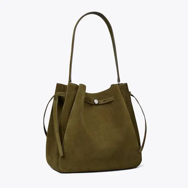 Tory Burch Large Romy Suede Bucket Bag - Leccio