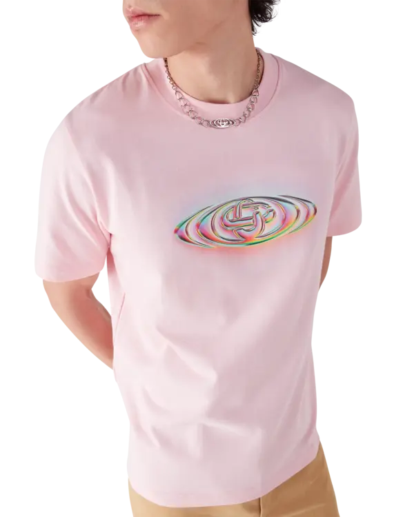 Casablanca Glass Logo Short Sleeve T-shirt - Multicolor