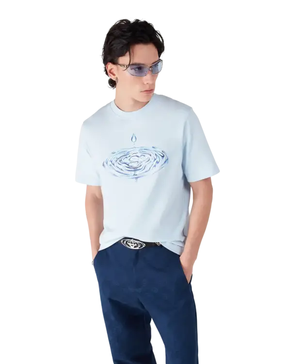 Casablanca Drip Logo Short Sleeve T-shirt - Multicolor