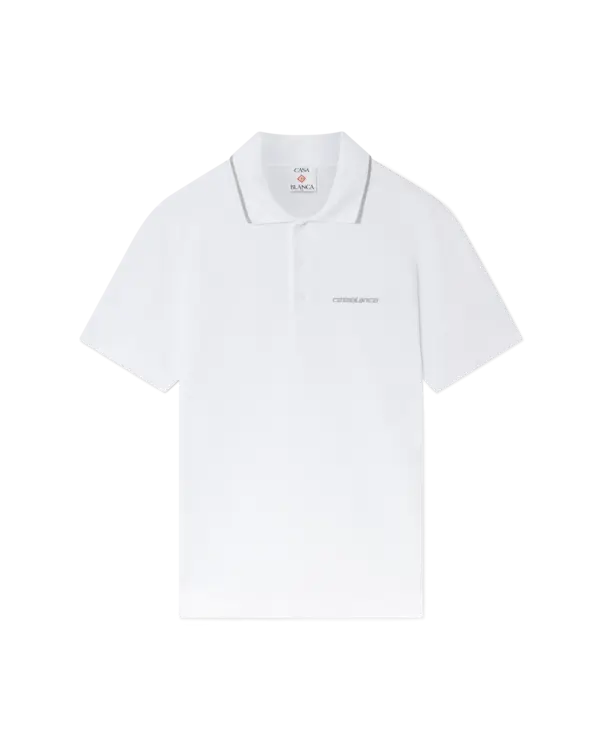 Casablanca Laurel Pique Short Sleeve Polo Shirt - Multicolor