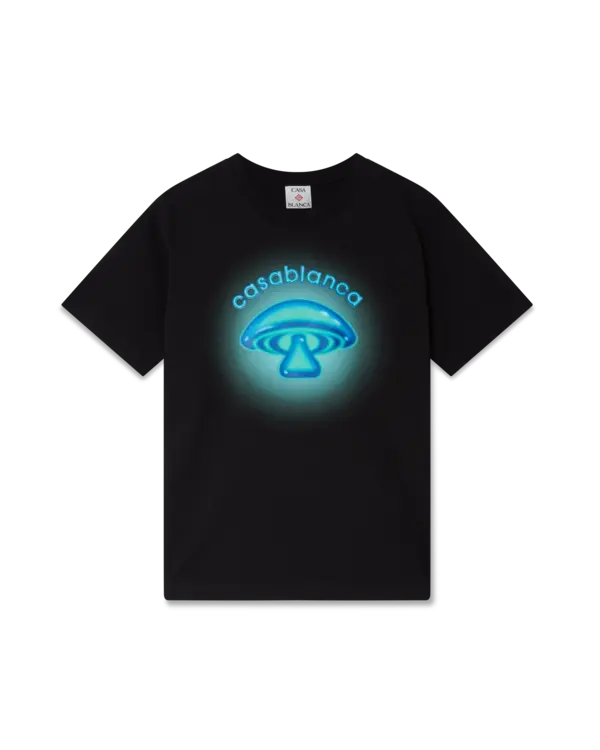 Casablanca Airbrush Mushroom Logo Short Sleeve T-shirt - Multicolor