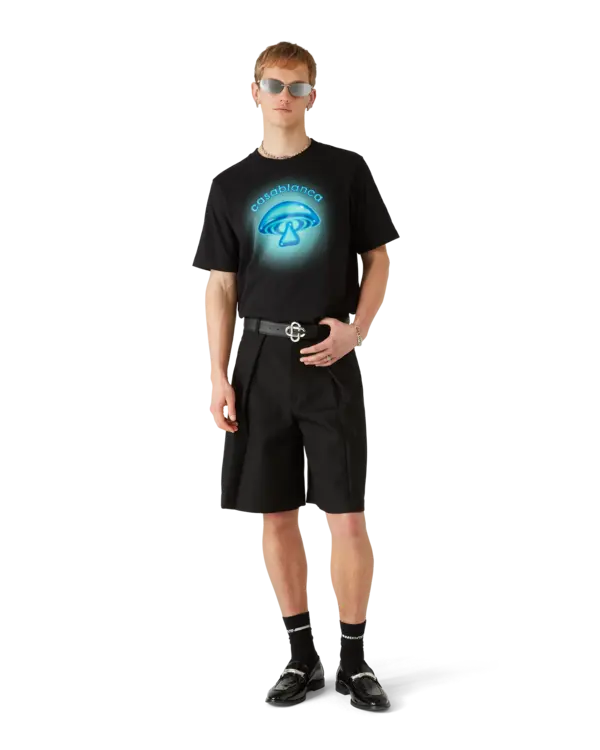 Casablanca Airbrush Mushroom Logo Short Sleeve T-shirt - Multicolor