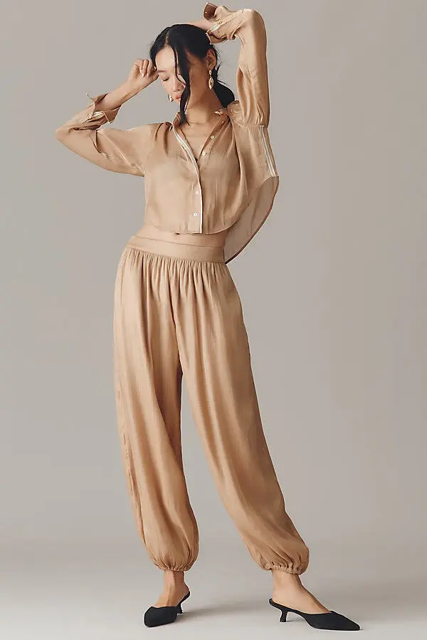 Maeve Balloon Pants - Gold
