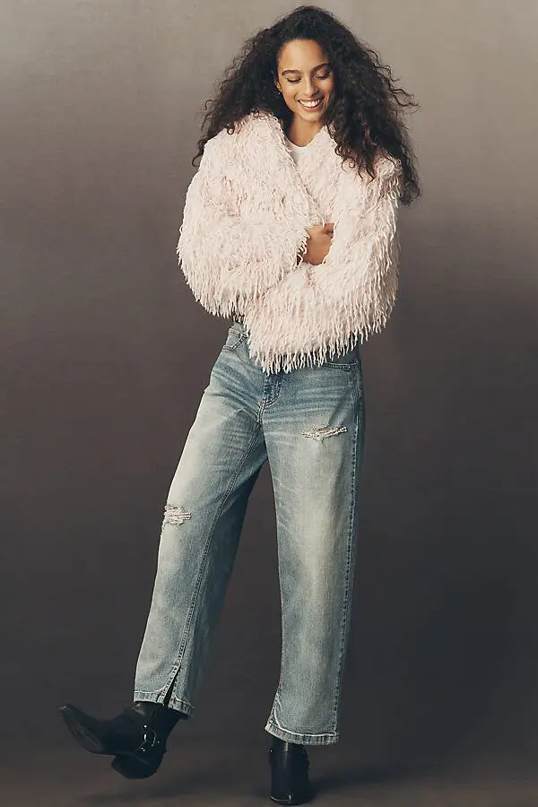 PILCRO Jules Mid-rise Relaxed Straight-leg Jeans - Medium Denim
