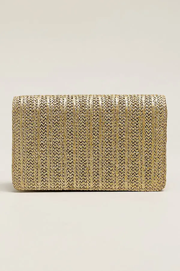 LISI LERCH Raffia Snaffle Clutch