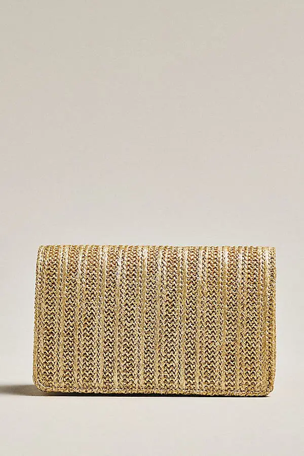 LISI LERCH Raffia Snaffle Clutch