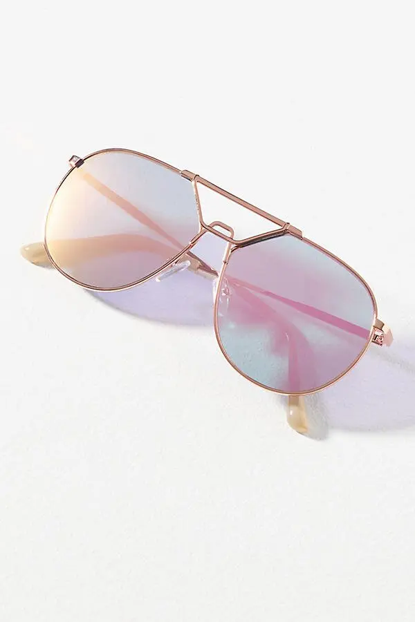 Anthropologie Aviator Sunglasses - Gold